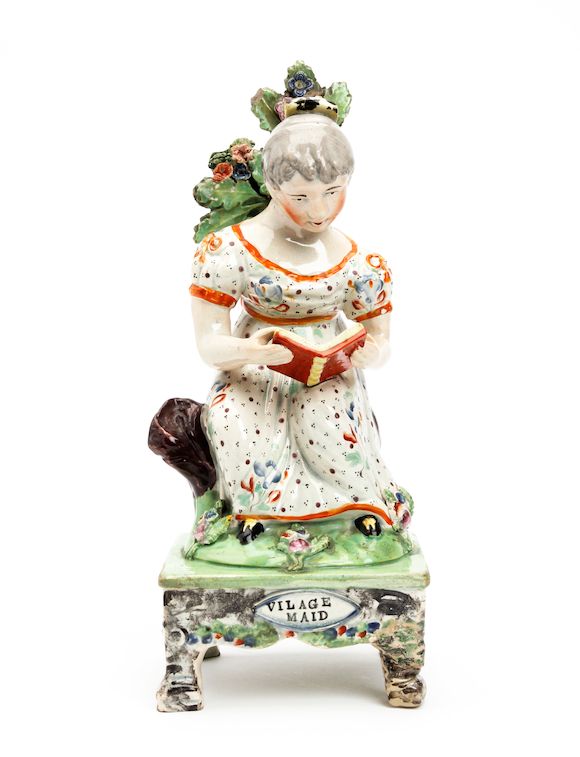 Bonhams : An Obadiah Sherratt type figure of The Village Maid, circa ...
