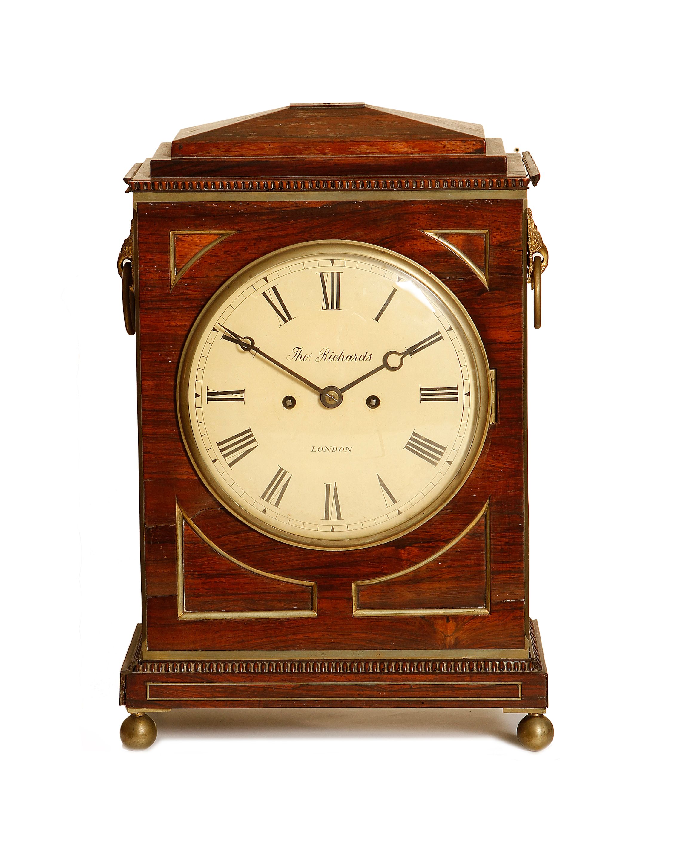 Bonhams : An early 19th century English rosewood bracket clock Thomas ...