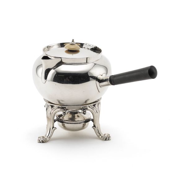 Bonhams : A Victorian silver brandy saucepan and burner, by Barnards ...