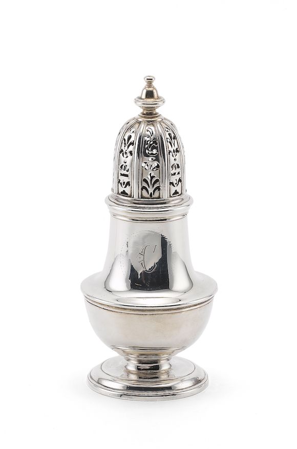 Bonhams : A George II silver caster, by George Wickes, London 1728,
