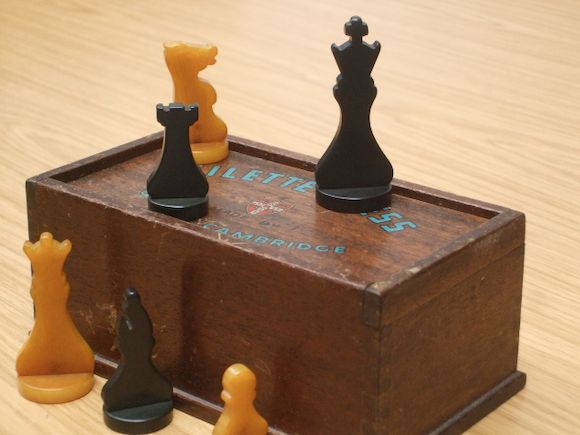 Bonhams : A Silette catalin chess set, by Grays of Cambridge, circa 1930,
