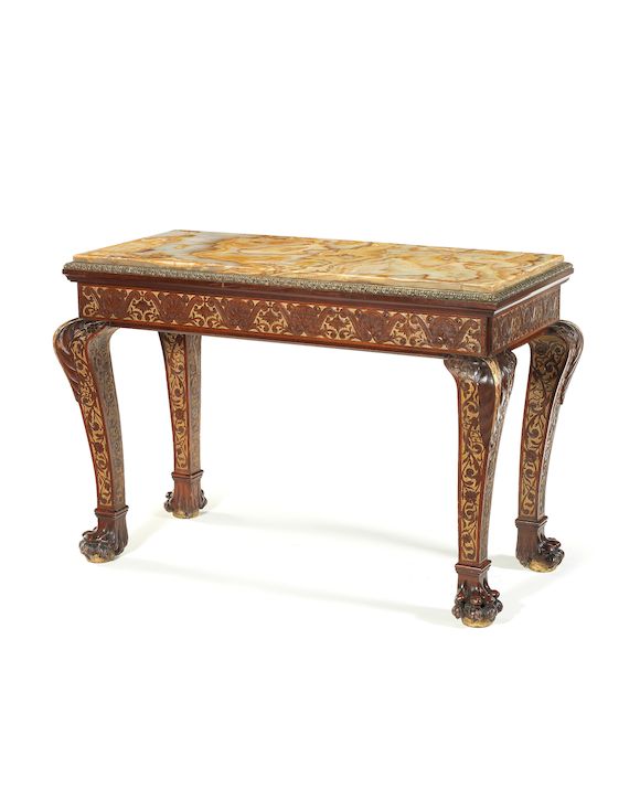 Bonhams : A Victorian carved walnut and parcel-gilt centre table by ...
