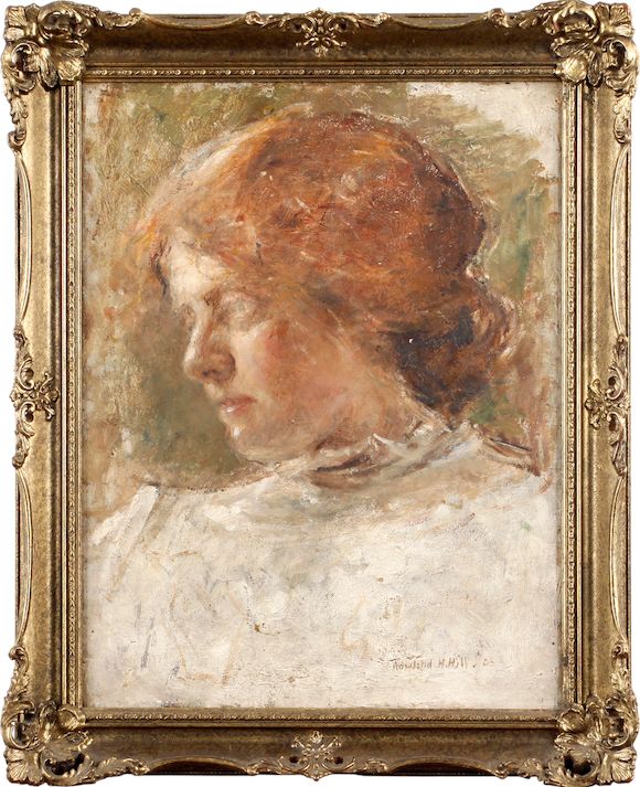 Bonhams : Rowland Henry Hill (British, 1873-1952) Portrait of Dorothy ...