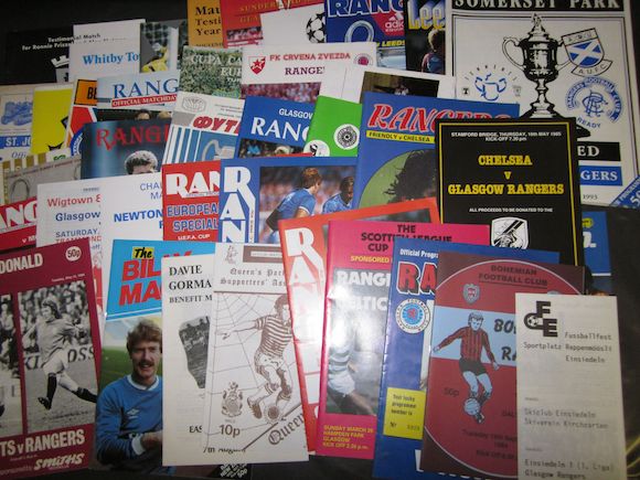 Bonhams : A collection of Glasgow Rangers programmes, mainly Cup games away