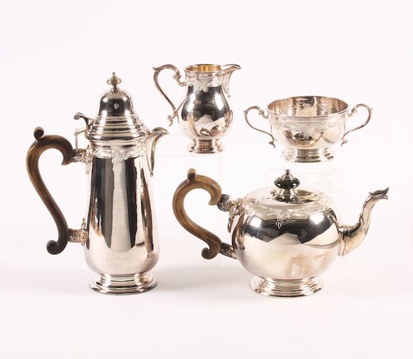 Bonhams : An Irish silver four piece tea set By Royal Irish Silver ...