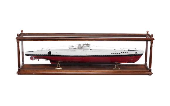 Bonhams : A large cased model of a German Type IXC Submarine ...