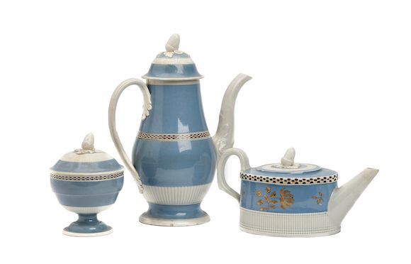 Bonhams : A collection of Leeds pearlware with banded decoration, circa ...