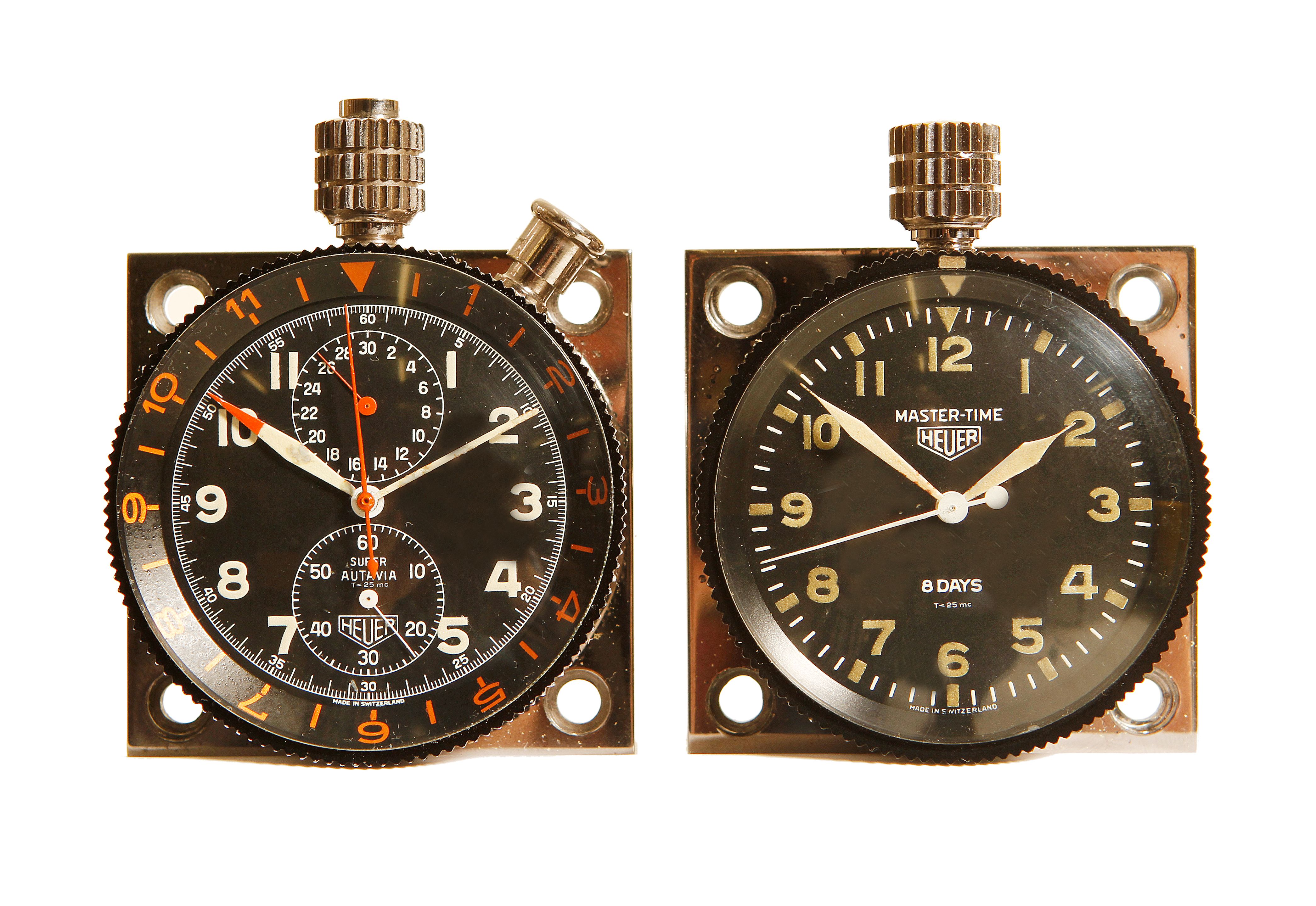 Bonhams Cars : A fine and original pair of Heuer dashboard mounting ...