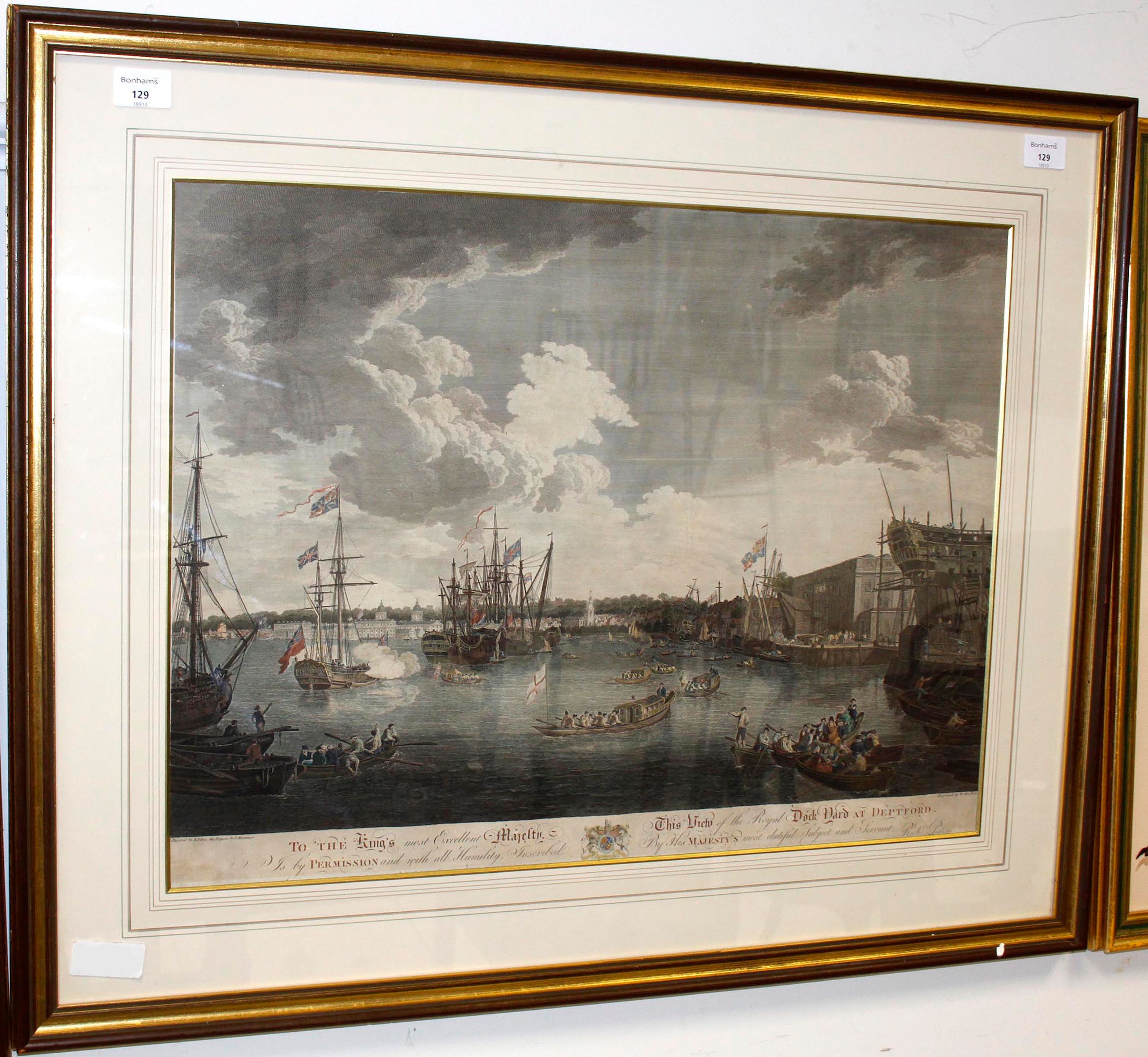 Bonhams : William Woollett (British, 1735-1785) View of the Royal Dock ...