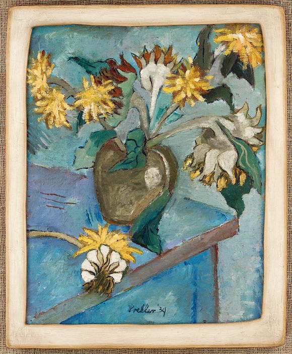 Bonhams : Alexis Preller (South African, 1911-1975) Sunflowers; Still ...