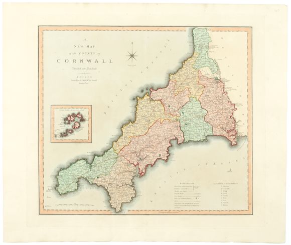 Bonhams : SMITH (CHARLES) A New Map of the County of Cornwall, 1801 ...