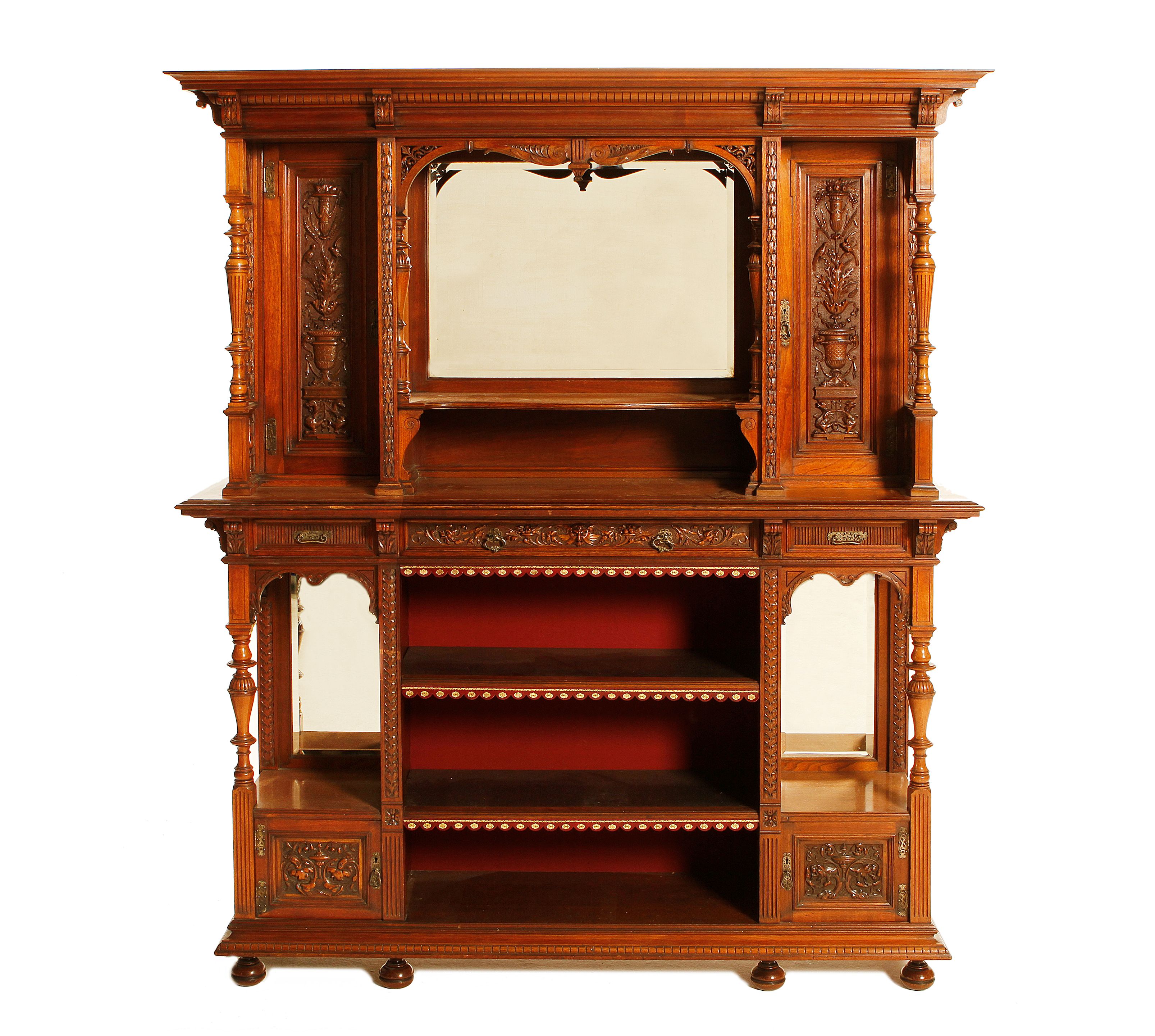 Bonhams : A late Victorian carved walnut and mirrored sideboard Stamped ...