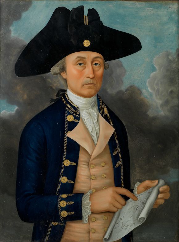 Bonhams : A celebrated Chinese reverse painting on glass of Captain ...