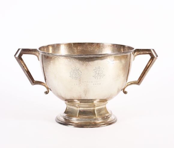 Bonhams : A silver twin handled trophy cup By Wakely & Wheeler, London ...