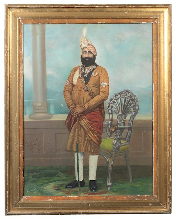 Bonhams : BIJAWAR A portrait of Maharaja Sawai Sir Sawant Singh Bahadur ...