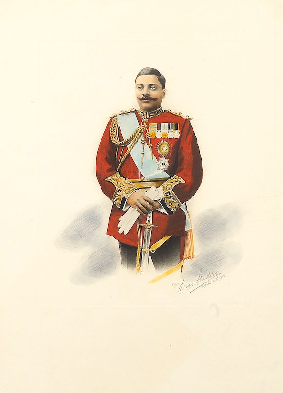 Bonhams : GWALIOR A portrait of Maharaja Madho Rao Scindia of Gwalior ...
