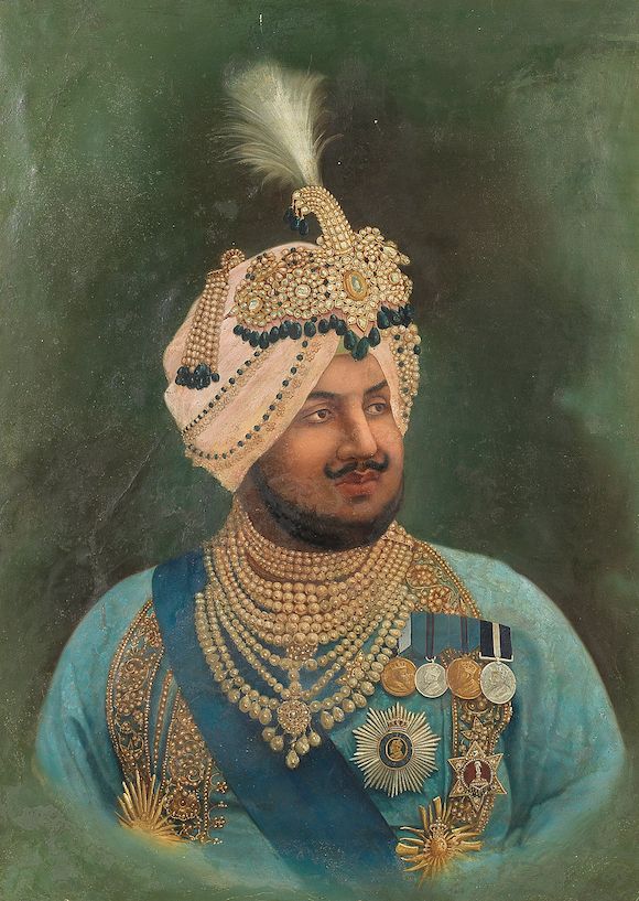 Bonhams : PATIALA A portrait of Maharaja Bhupinder Singh of Patiala, [c ...