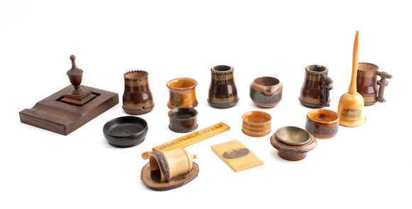 Bonhams : A collection of Mauchline ware and other treen