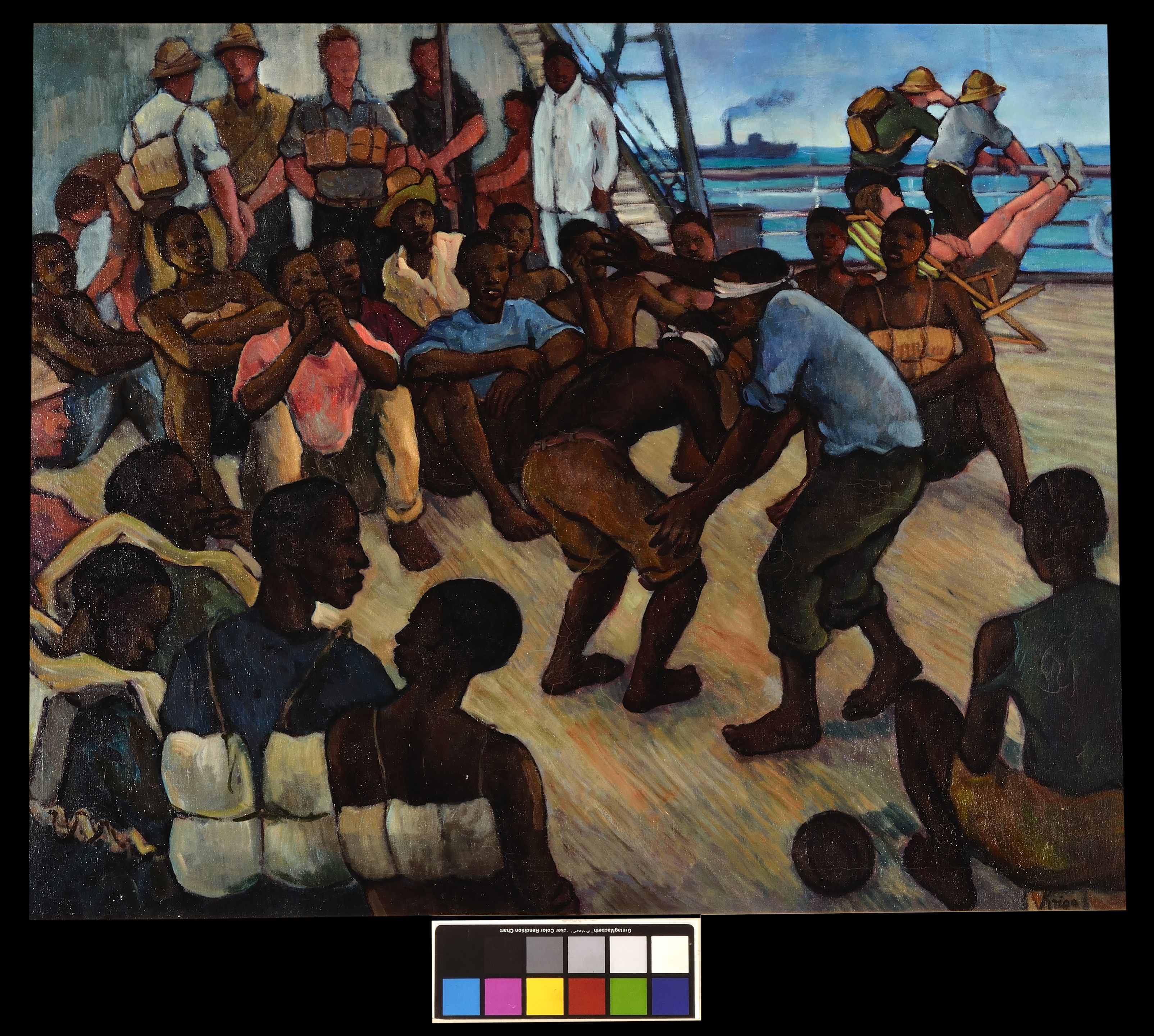 Bonhams : Francois Krige (South African, 1913-1994) 'On board ship'