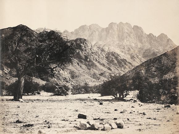 Bonhams : SINAI FRITH (FRANCIS) Mount Serbal from the Wadi Ferjan, 1858