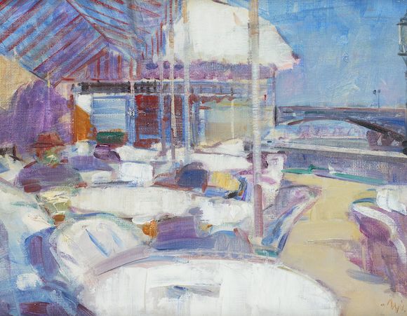 Bonhams : Gordon Bryce (Scottish, born 1943) 'Terrace of the House of ...