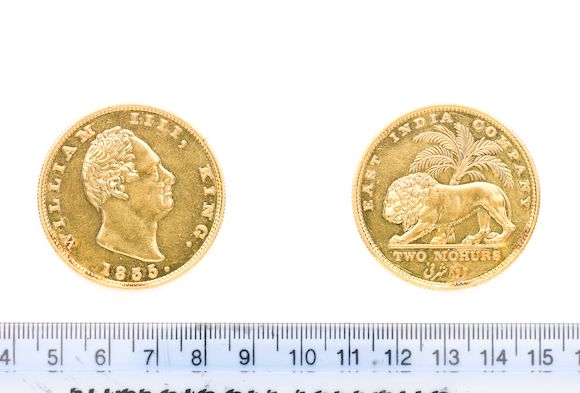 Bonhams : India, East India Company, William IV, Gold Restrike Two ...
