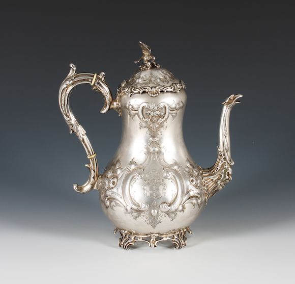 Bonhams : A Victorian silver coffee pot By Martin and Hall, Sheffield ...