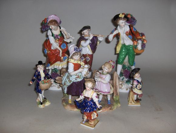 Bonhams : Seven Samson and other figurines.