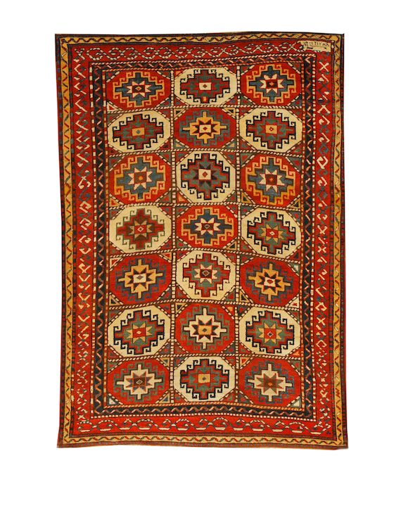Bonhams : A Moghan rug, South Caucasus, circa 1890, 6 ft 11 in x 4 ft 8 ...