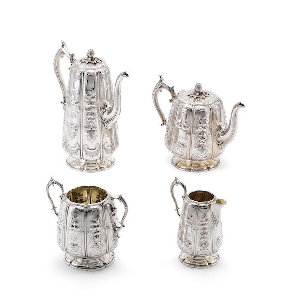 Bonhams : A Victorian silver four-piece tea and coffee service, by ...