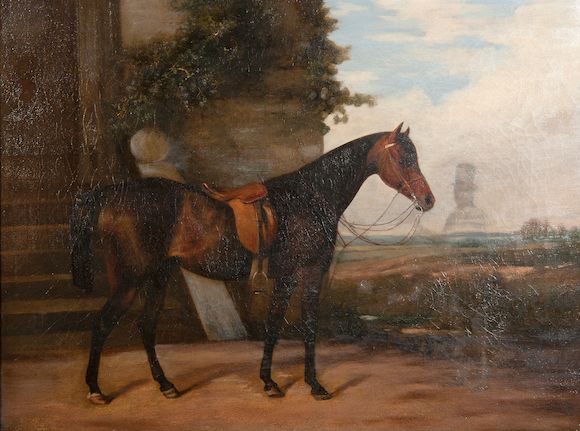Bonhams : Arthur James Stark (British, 1831-1902) Portrait of a horse ...