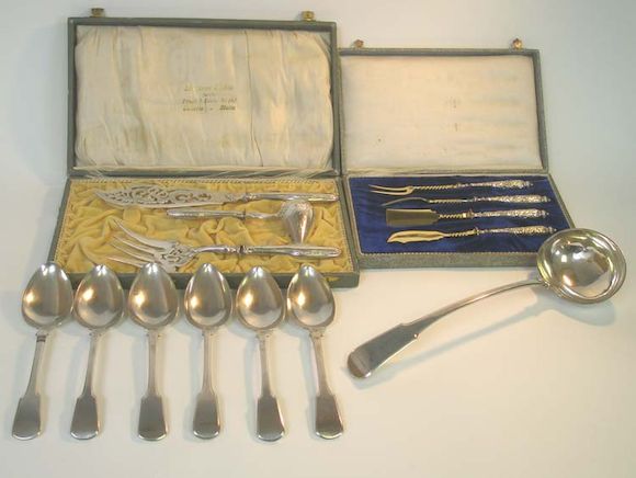 Bonhams : A Maltese silver Fiddle pattern ladle, by Paolo Pace, 1863 ...