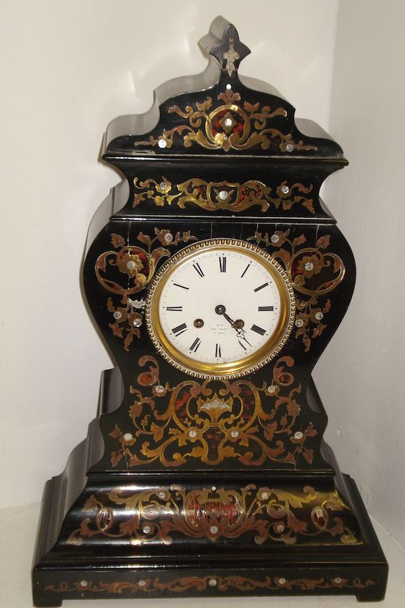 Bonhams : A 19th Century French ebonised, scarlet tortoiseshell ...