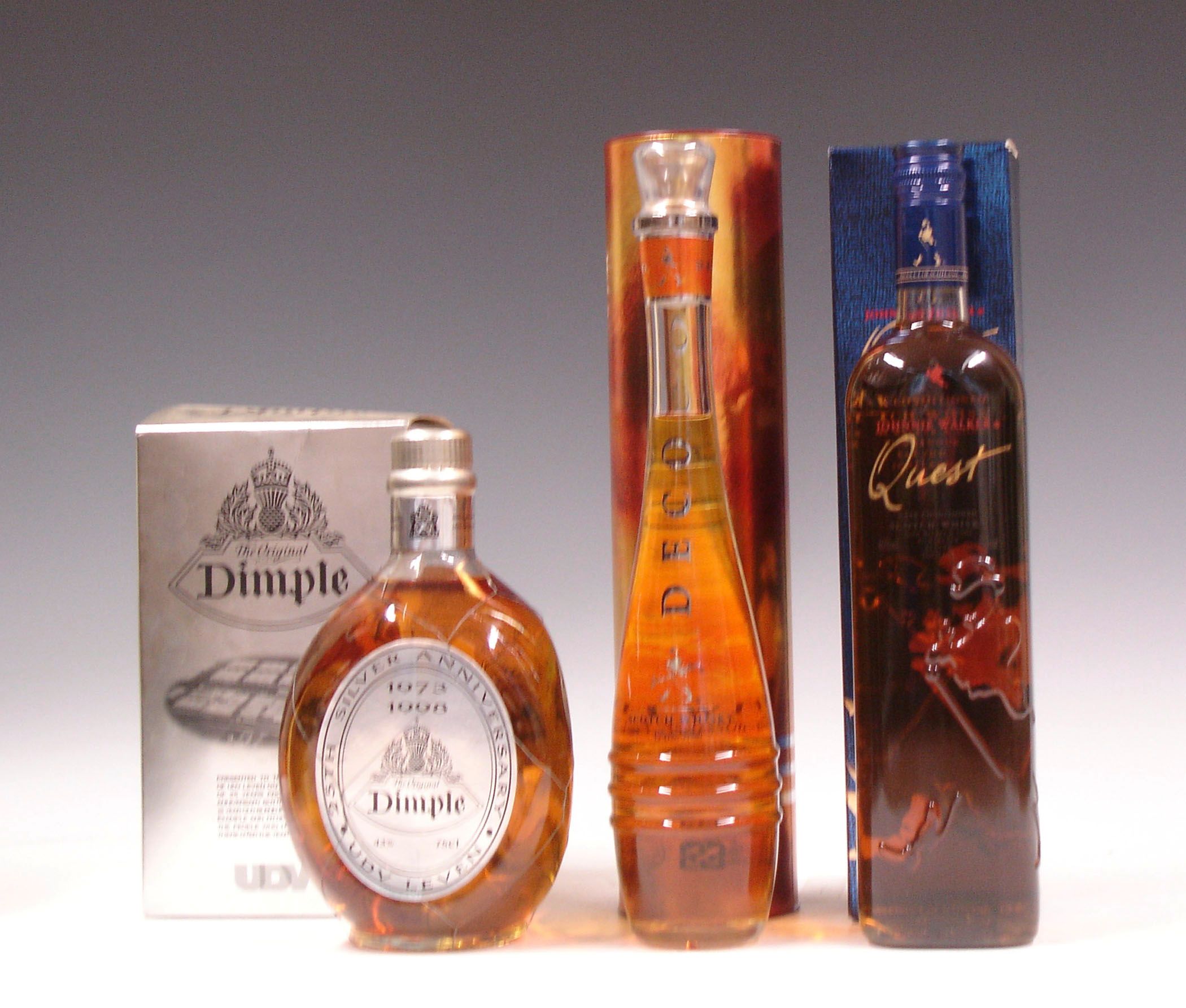 Bonhams : Dimple Silver Anniversary-15 year old Johnnie Walker Deco ...