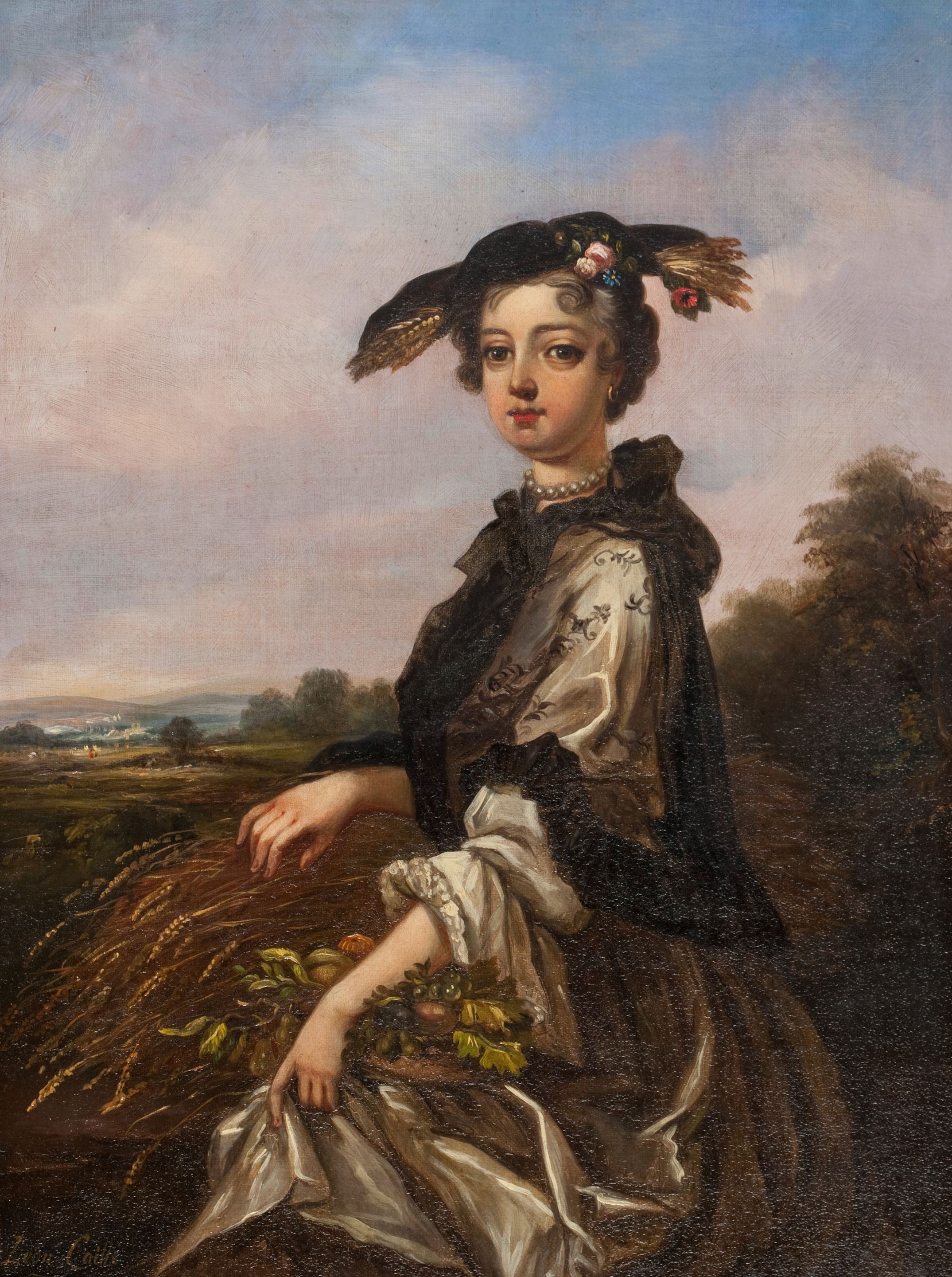 Bonhams : Léon Emile Caille (French, 1836-1907) Girl with harvest