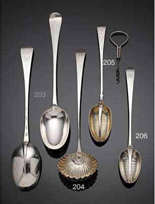 Bonhams : A pair of George II silver basting spoons, by Hugh Arnett ...