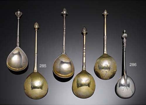 Bonhams : A 17th century Norwegian silver-gilt spoon, by Jan Remeirs ...