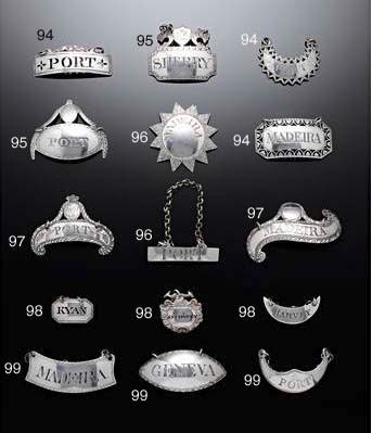 Bonhams : A George III silver SHERRY wine label, by Phipps & Robinson ...