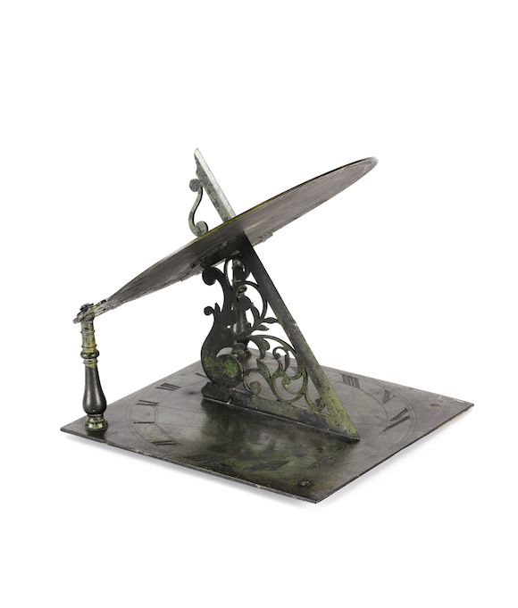 Bonhams : An unusual Samuel Watson brass or bronze double sundial ...
