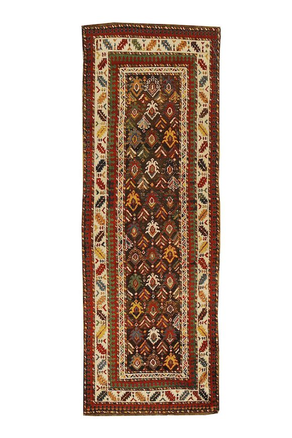 Bonhams : A Moghan rug, South Caucasus, circa 1890, 10 ft 7 in x 3 ft 9 ...