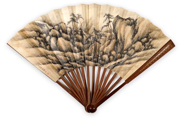 Bonhams : Hong Wu (18th Century) and Wang Youdun (1692-1758) Landscape ...