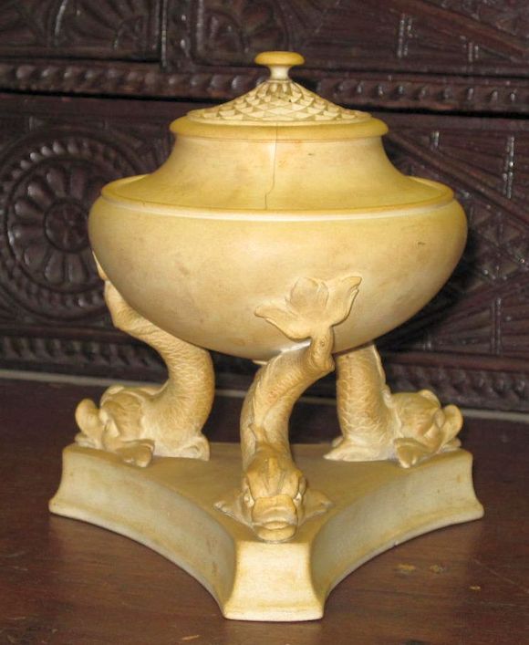 Bonhams : A Wedgwood Cane Ware pastille burner first quarter 19th Century,