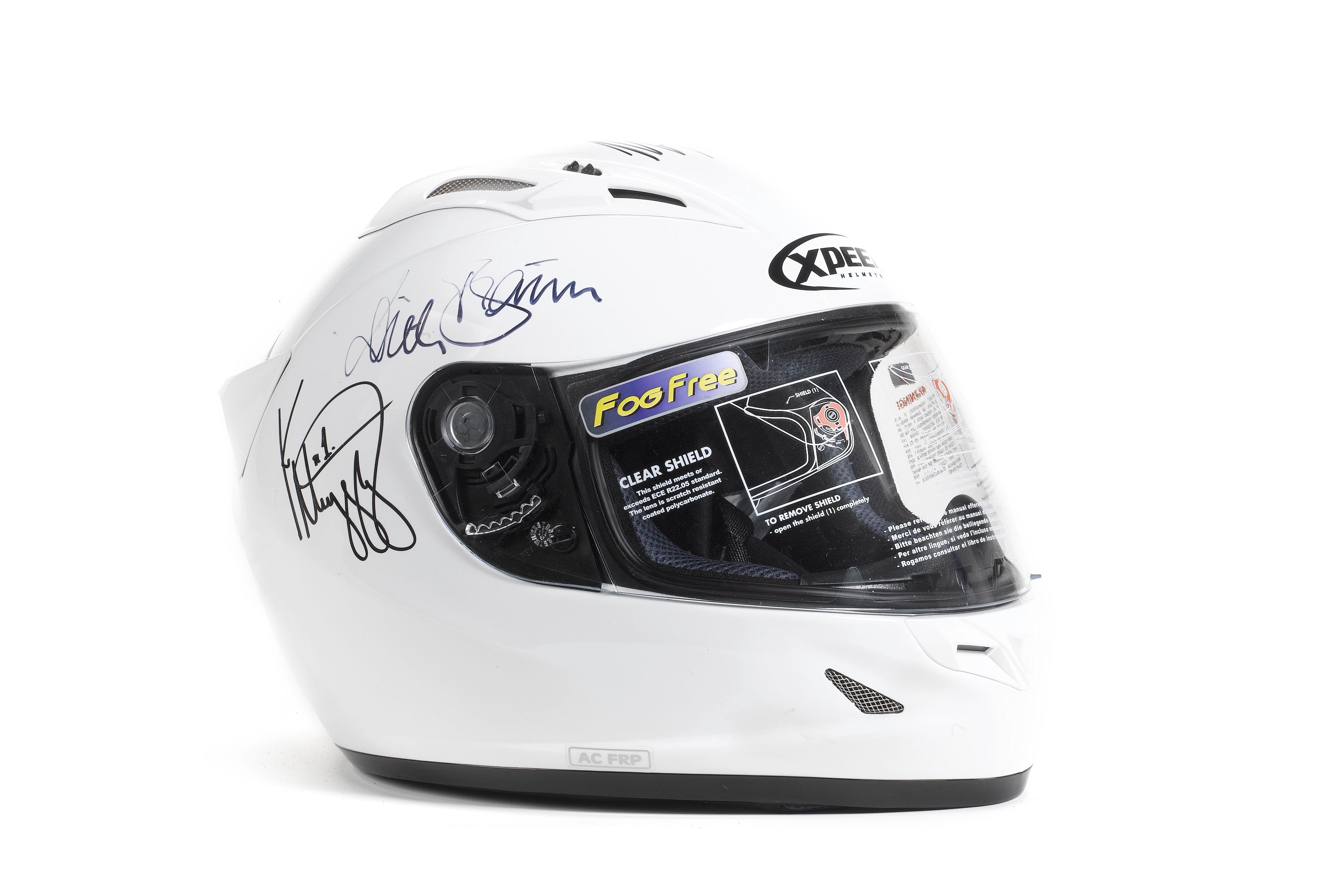 Bonhams Cars : An Xpeed crash helmet signed by seven Grand Prix and ...