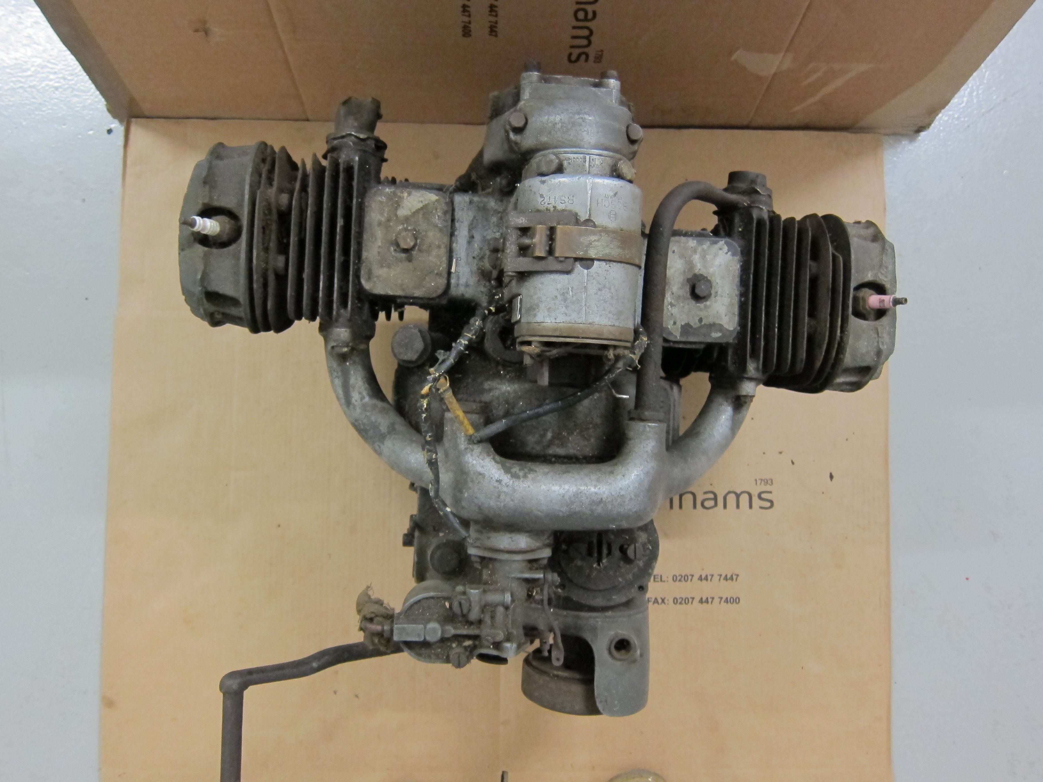 Bonhams Cars : A BMW 745cc R12 engine, circa 1940,