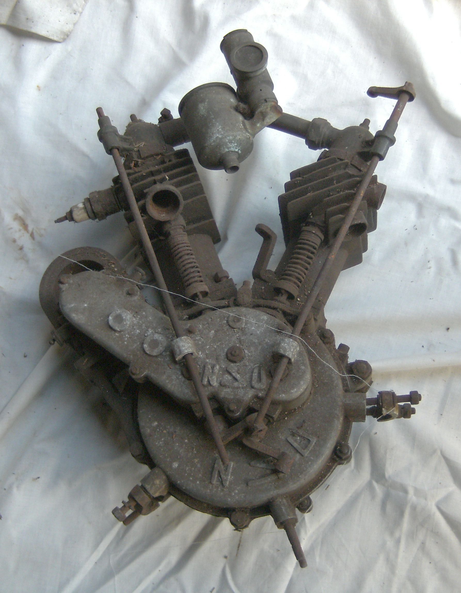 Bonhams Cars : A c.1910 NSU V-Twin engine,