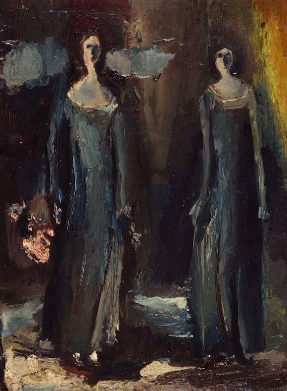 Bonhams : Christo Coetzee (South African, 1929-2001) Two brides in blue