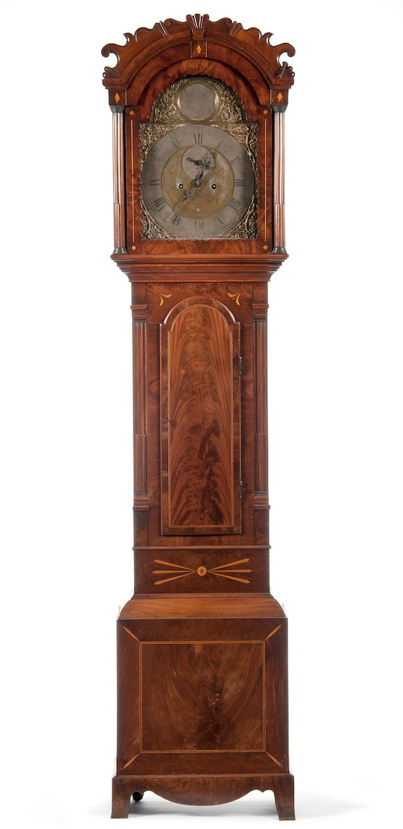 Bonhams : A George III mahogany and inlaid longcase clock Thomas Farrer ...