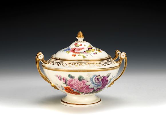 Bonhams : A rare Nantgarw sauce tureen and a cover by Thomas Pardoe ...