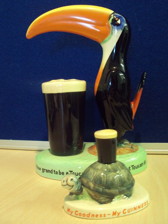 Bonhams : Two Carlton Ware Guinness models of a toucan and a tortoise
