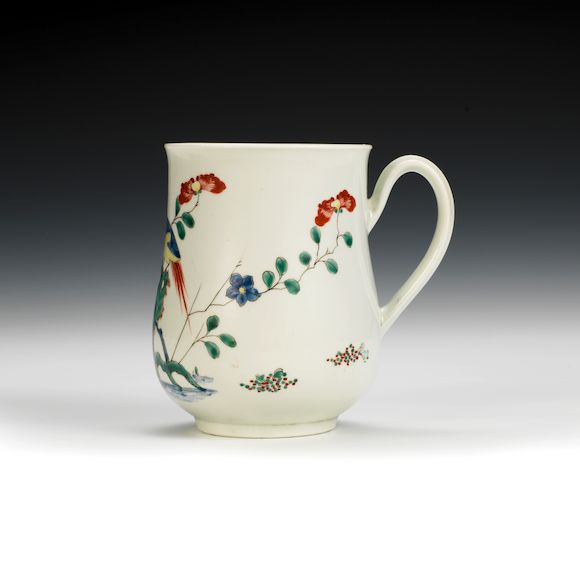 Bonhams : A remarkable Worcester mug, circa 1753-4